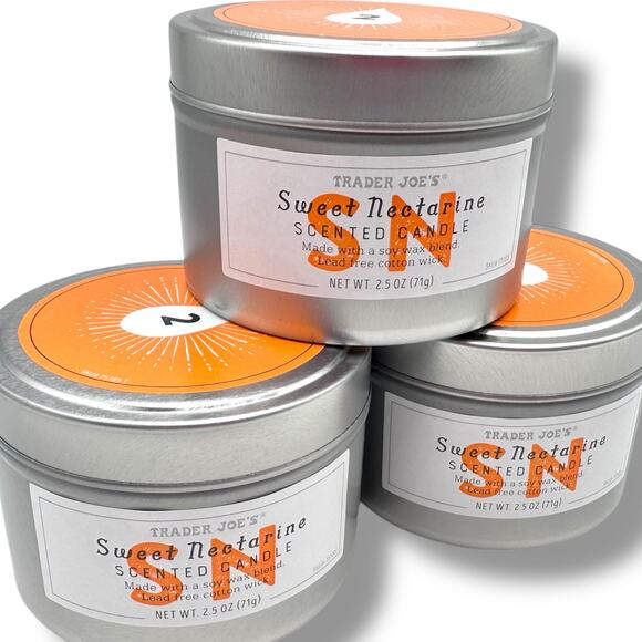 Trader Joe'S | Accents | New 224 Trader Joes Sweet Nectarine Candles X3 ...